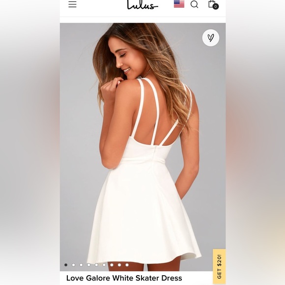 Lulus | Dresses | Nwt Lulus Love Galore White Skater Dress Size Medium ...